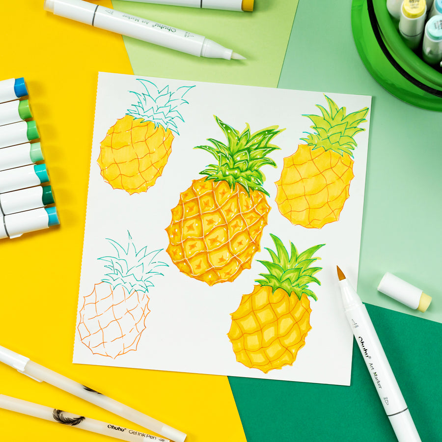 Ohuhu Honolulu 120 Colors Dual Tips Alcohol Art Marker (Europe Only)