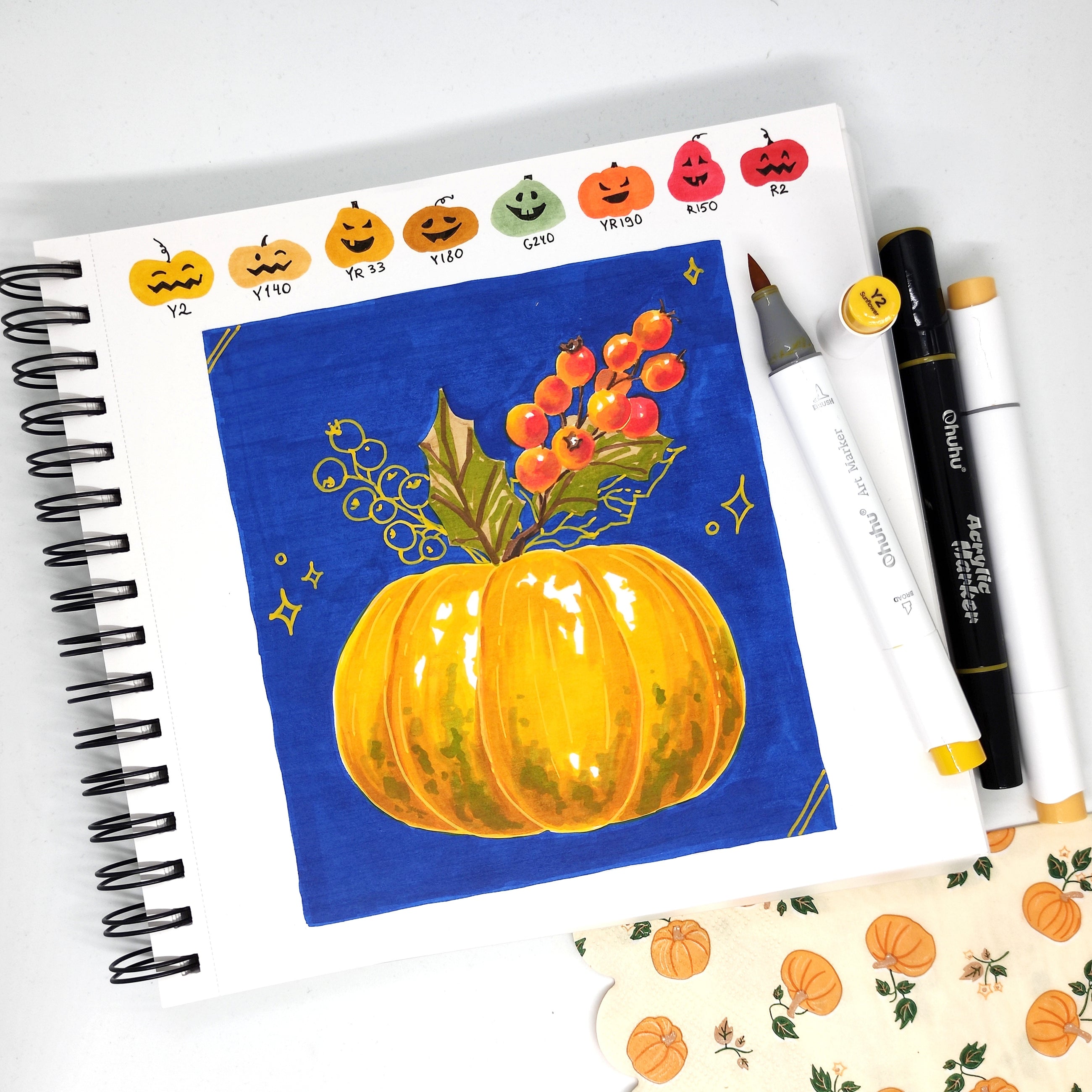Ohuhu Honolulu 120 Colors Dual Tips Alcohol Art Marker (Europe Only)