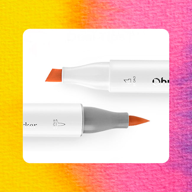 Ohuhu Honolulu BR2 / YR313 Individual Marker, Brush & Chisel