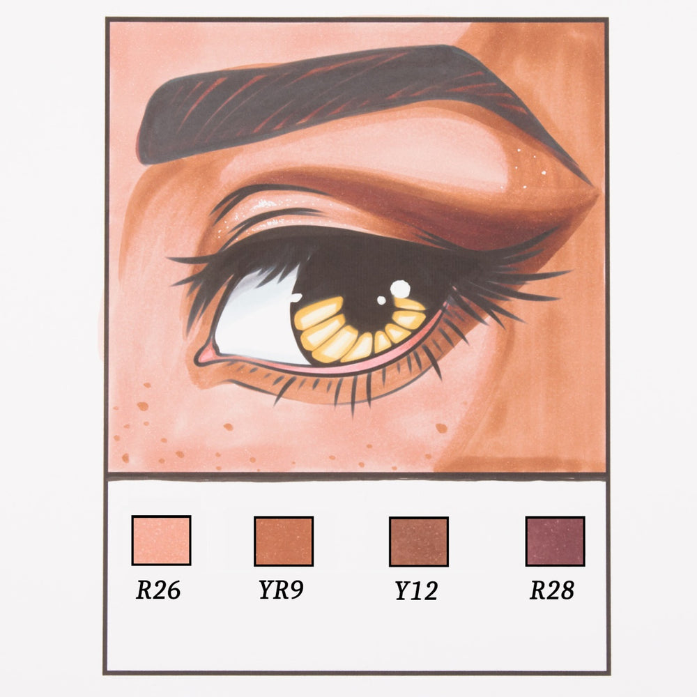 Ohuhu Oahu 36 Skin Tone Colors Dual Tips Alcohol Art Markers, Fine & C